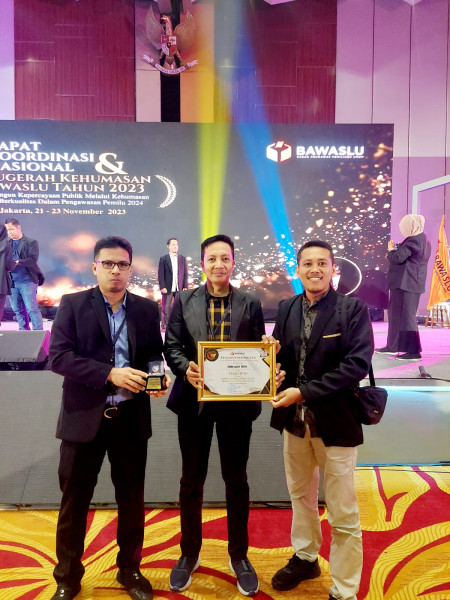 Bawaslu Inhil Berhasil Raih Anugerah Penghargaan Kehumasan Tingkat Nasional
