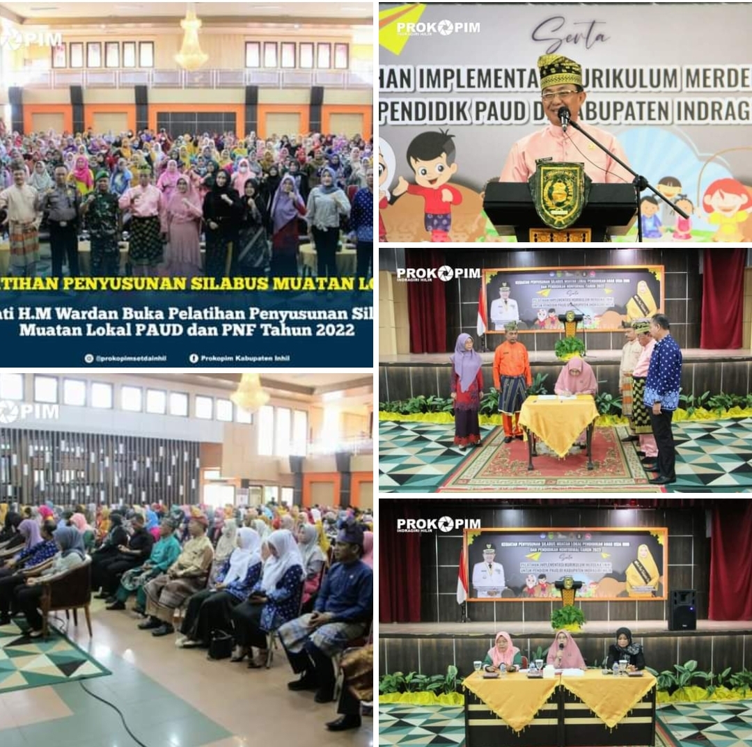 Bupati Inhil Buka Pelatihan Penyusunan Silabus Muatan Lokal PAUD dan PNF 2022